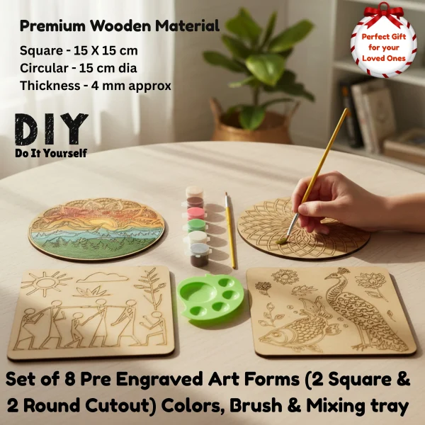 Indian Art Painting Kit – Mandala & DIY Traditional Art | Wishoz